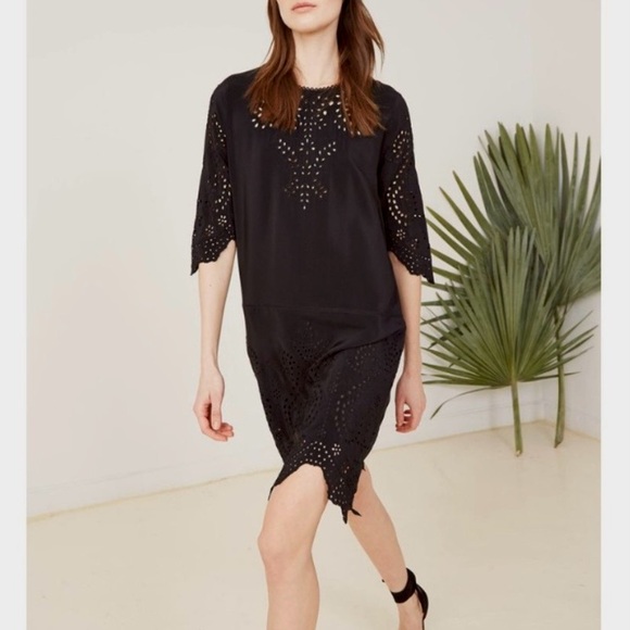 Ulla Johnson | Dresses | Ulla Johnson Delphine Silk Eyelet Dress Raven ...